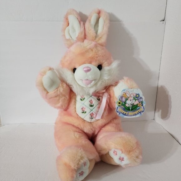 Dan Dee | Toys | Vintage Dan Dee Peach Large Stuffed Plush Easter Bunny ...